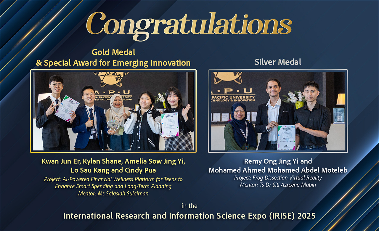 APU’s Double Medal Haul for AI and VR Solutions at IRISE 2025 | APU